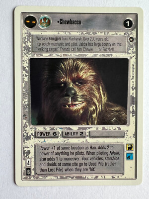 Star Wars CCG SWCCG Chewbacca A New Hope Unlimited Revised WB Rare LP ...