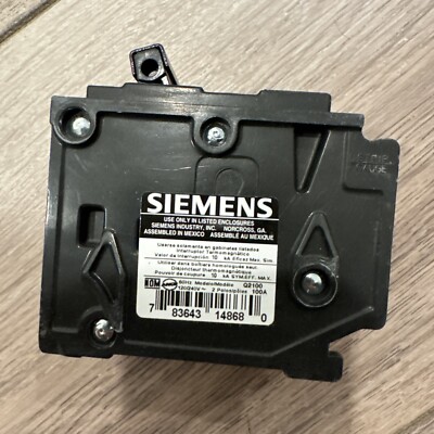 Q2100 SIEMENS PLUG-IN CIRCUIT BREAKER 2 POLE 100 AMP 120 VAC NEW | eBay