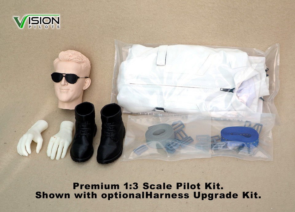 RC 1:3 scale Pilot figure kit, DIY build for gliders, civilian aircraft ...