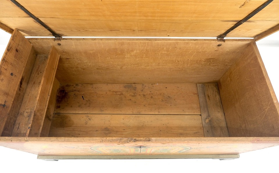 Dovetailed Painted Antique 19th Century Hope Chest Trunk Storage | eBay