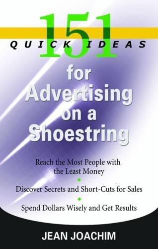 Jean Joachim 151 Quick Ideas for Advertising on a Shoe (Taschenbuch ...