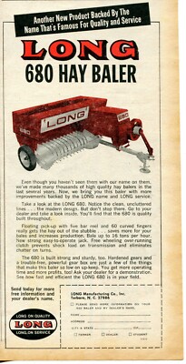 1968 small Print Ad of Long 680 Tractor Hay Baler | eBay