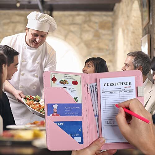 Server Book, Waitress Book for Waitress/Waiter with Zipper Pocket ...