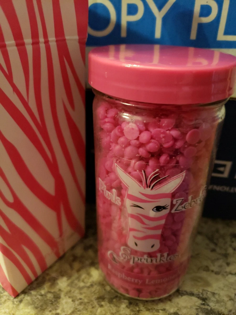 Pink Zebra Sprinkles Jar