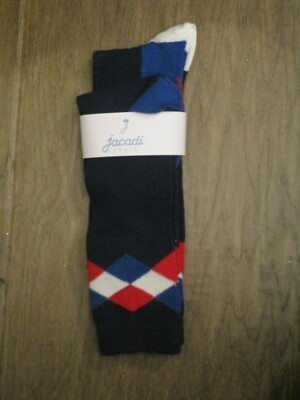 JACADI BOYS BLUE COLORBLOCK DRESS SOCKS DUO NEW | eBay