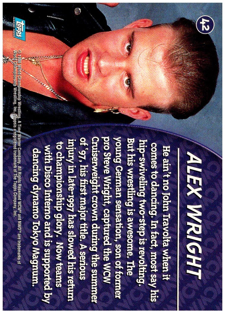 1998 Topps WCW/nWo - #42 Alex Wright for sale online | eBay