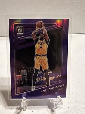 Anthony Davis 2021-22 Donruss Optic Purple Prizm (Color Match) #133 ...