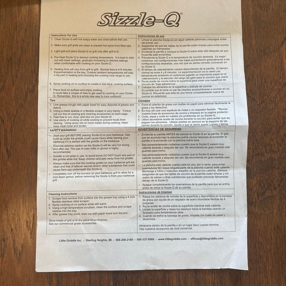 Sizzle-q stainless steel griddle | eBay