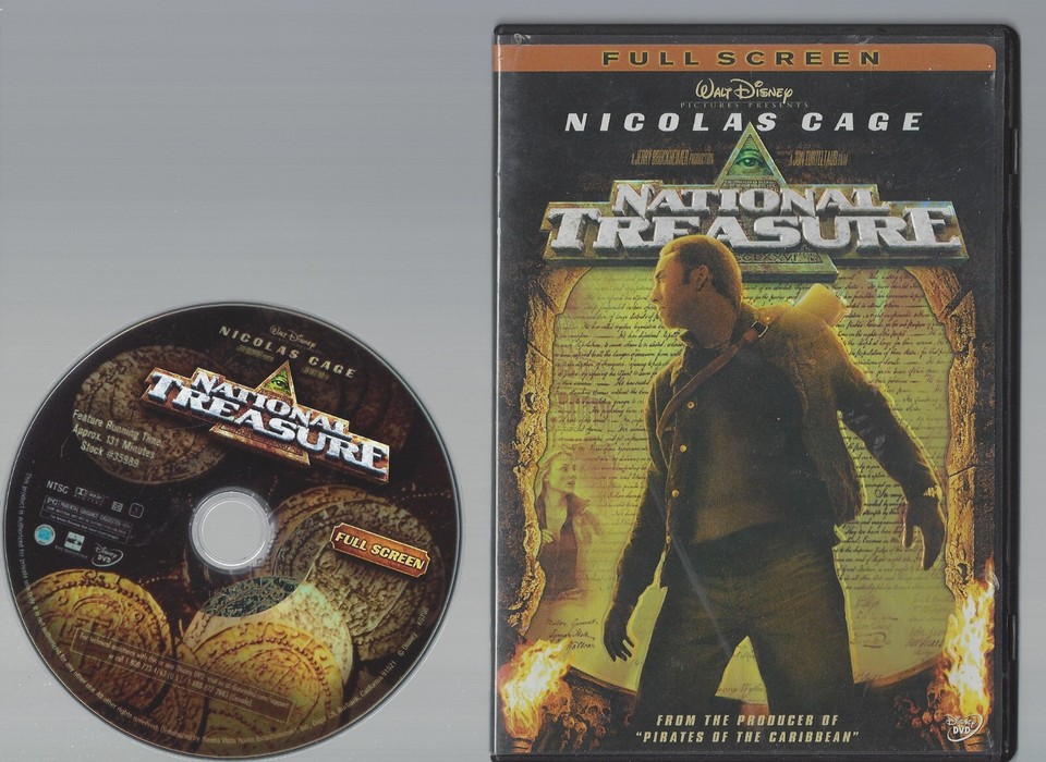 National Treasure (DVD, FULL SCREEN) 10 MOVIES FOR $10! DISC & COVER ...