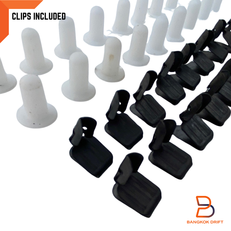 PAIR GREY INTERIOR DOOR PANEL + CLIPS FOR TOYOTA PICKUP LN30 LN40 RN30 ...