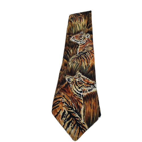 World Wildlife Fund WWF Tie Necktie Multicolor Tigers #119 Silk Made ...