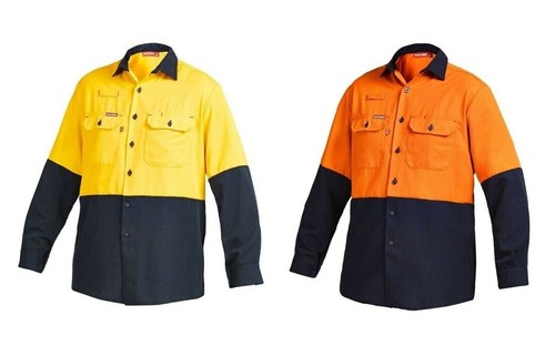 Hard Yakka Tecasafe Plus Hi Vis 2 Tone Fire Resistant Safety Shirt ...