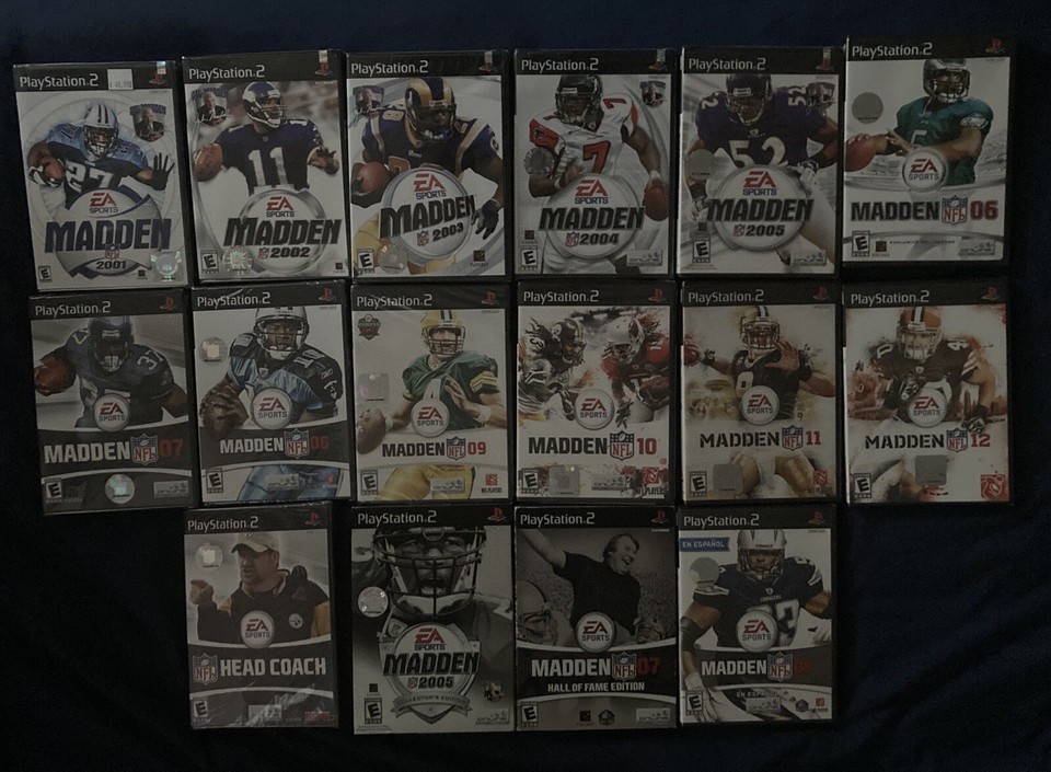 Complete PS2 Sealed Madden Collection 01-12 NTSC Plus Sealed Variants ...