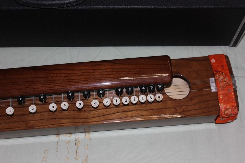 Classic Design Hand-made Taishogoto Acoustic Nagoya Harp + Hard Case ...