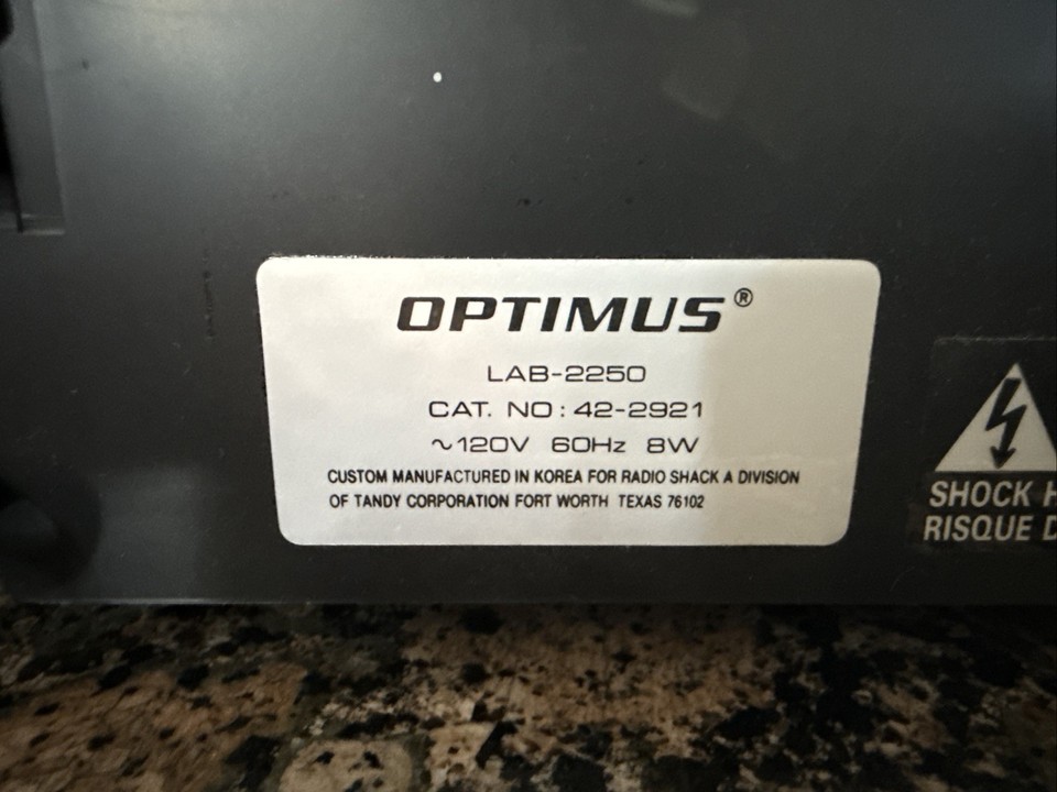 Optimus LAB-2250 Automatic Belt Drive Linear-Tracking Turntable LP ...