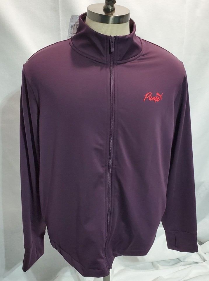 Puma Jacket Women's Plus 1X - 3X Plum Live In Light Weight Full Zip ...