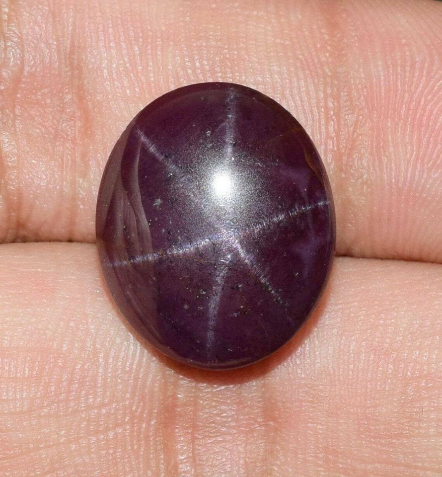 13.90 Cts. Natural Red Star Garnet 6 Rays Cabochon Shape Certified Gemstone | eBay