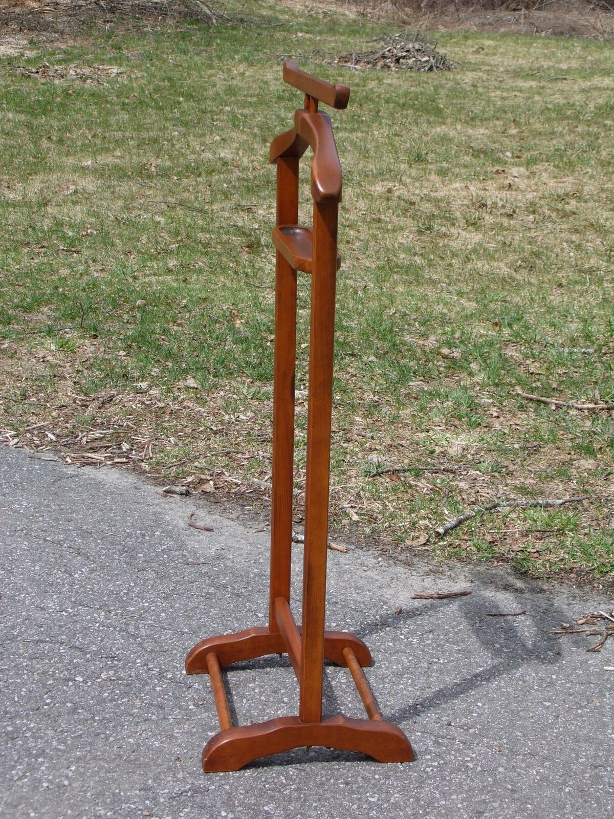 Vintage Solid Hardwood Gentleman's Valet Dressing Stand Clothing Hanger ...