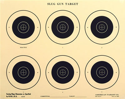 (50) SG-50 Official 50-Yard NMLRA Slug Gun Six Bull Target [17.5" x 22 ...