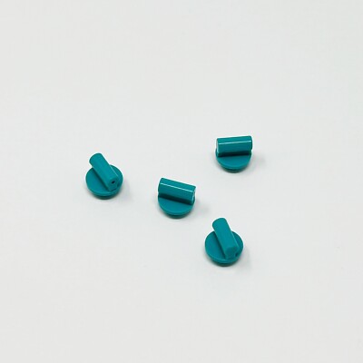 79194 LEGO Parts Round 1x1 w/ Bar Handle on Long Stem DARK TURQUOISE (4 ...