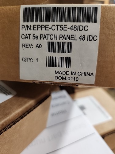 TELECT EPPE-CT5E-48IDC CAT5E RJ45 48 Port Patch Panel | eBay