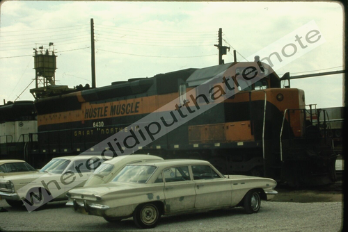 Original Slide Burlington Northern BN 6430 EMD SD45 Cicero ILL 7-8-70 ...