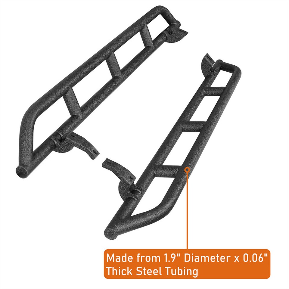 Pair Steel Rock Sliders Tube Door Armor Step Rail for 2010-2024 Toyota ...