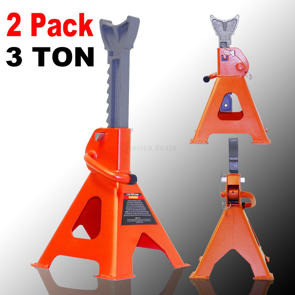 2 Pack 3T & 6T Jack Stand Adjustable Height Shop Repair Tools Car Truck ...