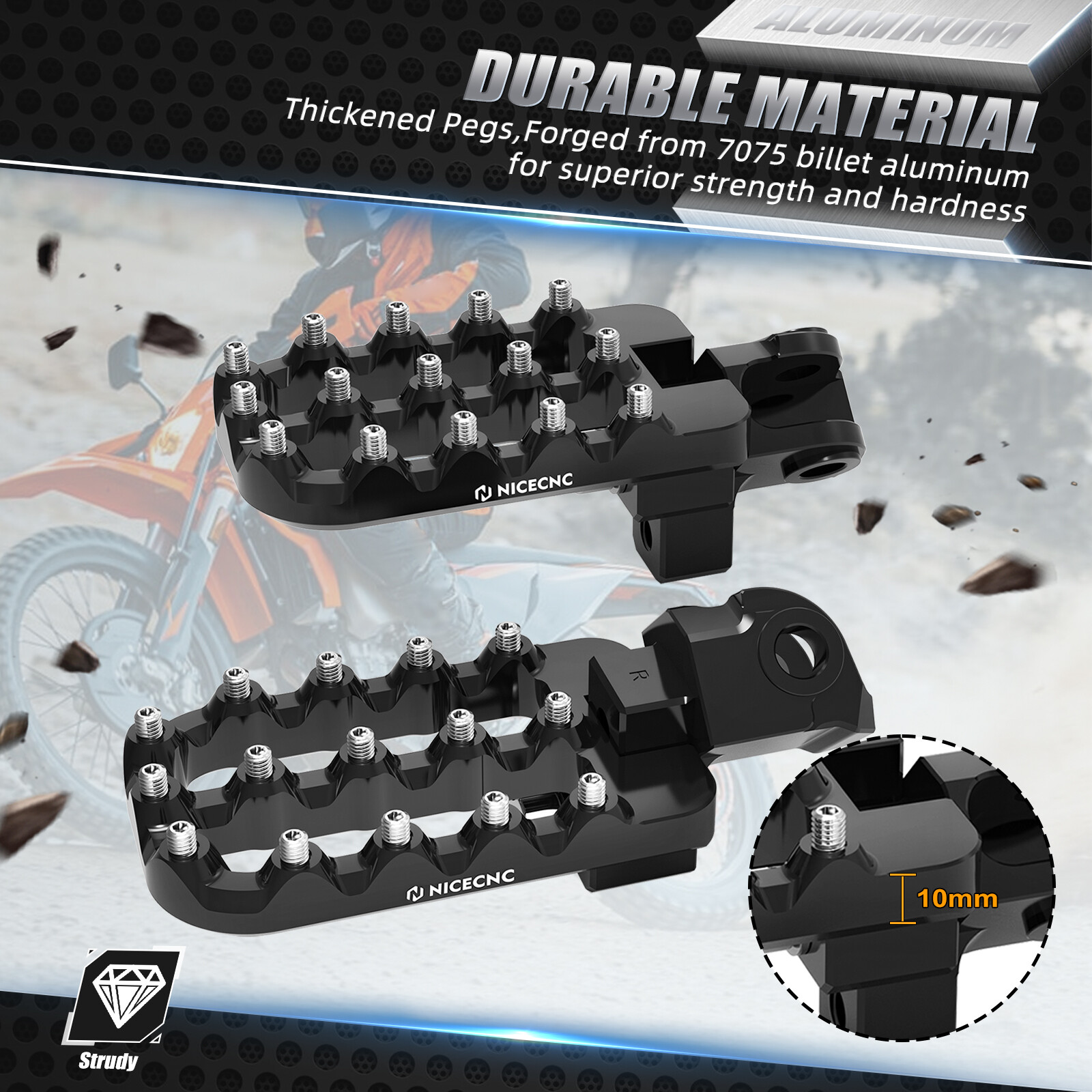 For KTM Wide Foot Peg Footpegs Pedal 790 890 Adventure / R 690 SMC R ...