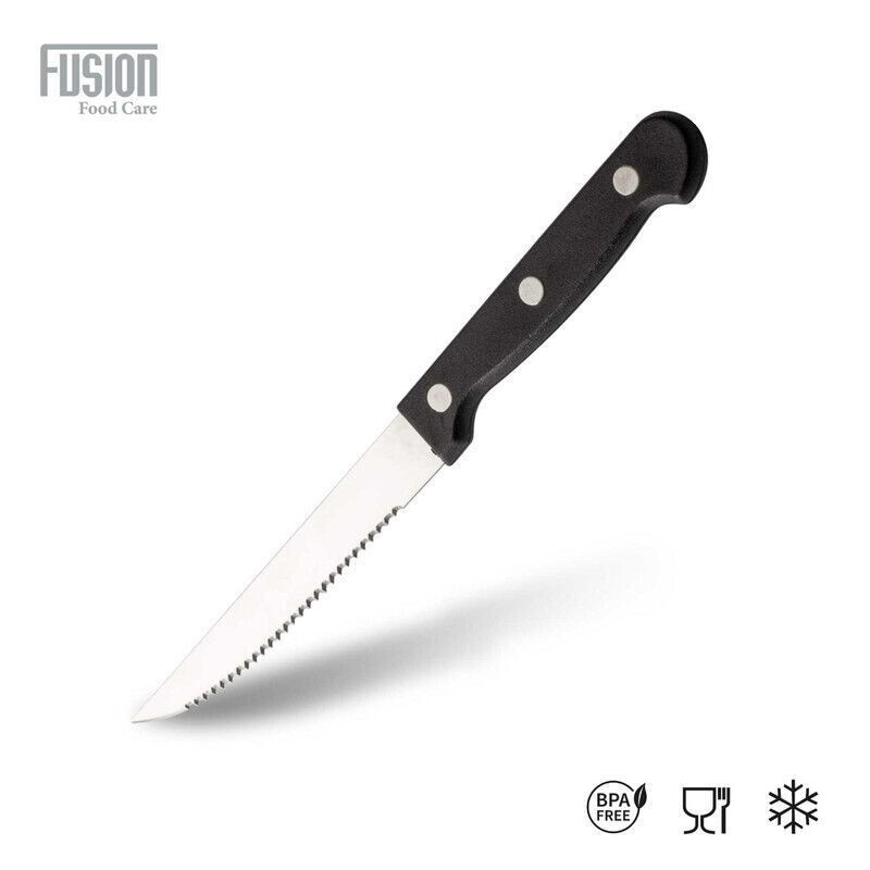 🔥6x Steak Knives Stainless Steel Cutlery Set Meat Dining Table Knife ...