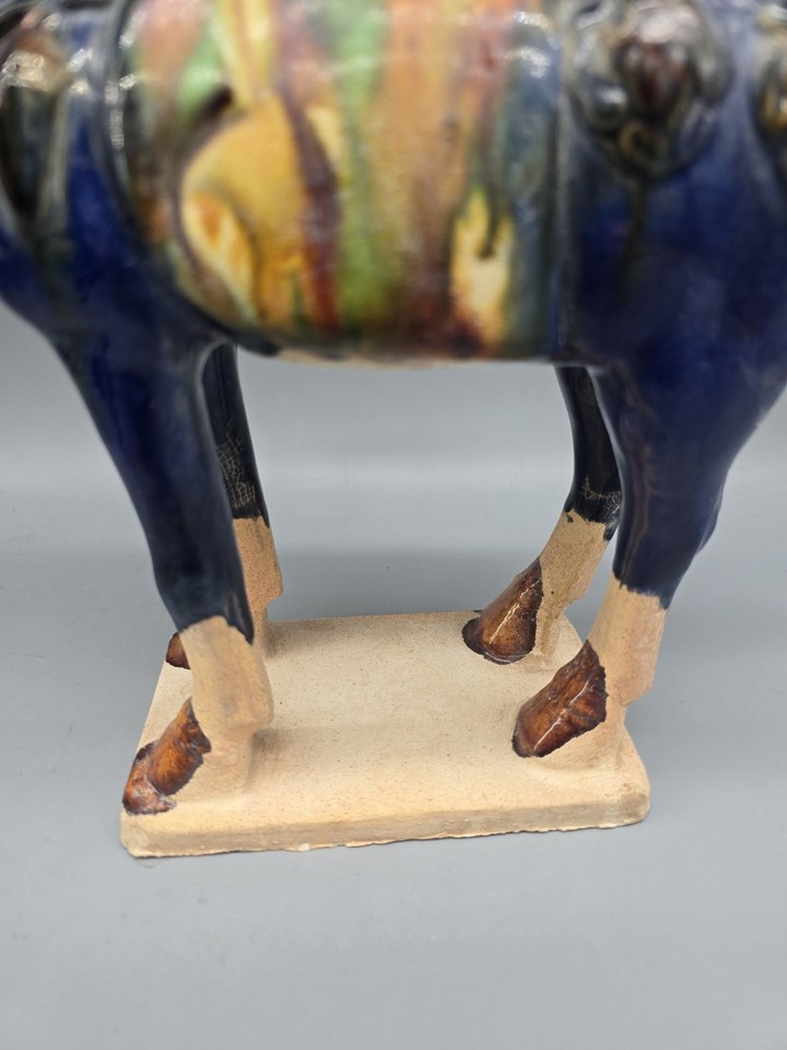 Old Chinese Tang San Cai Pottery Porcelain Dynasty Horse Statue 10" | eBay