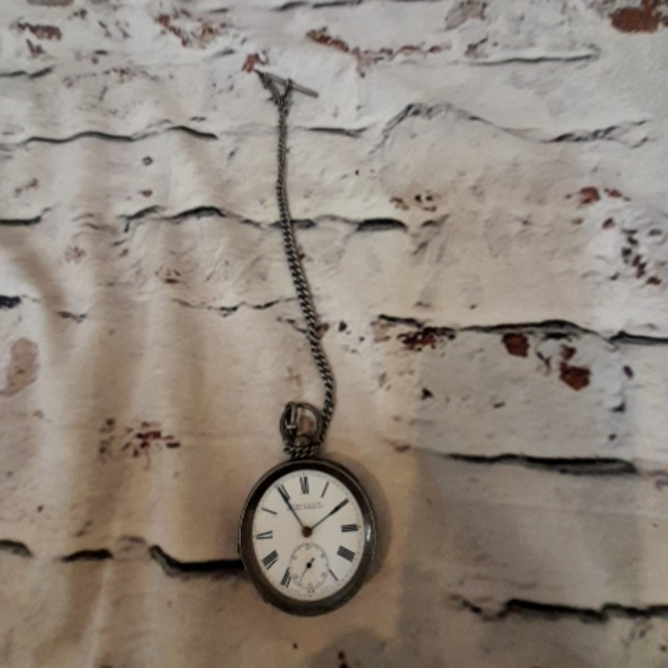 Pocket Watch Acme Lever Roman Numerals Chain Vintage Timepiece Decor ...