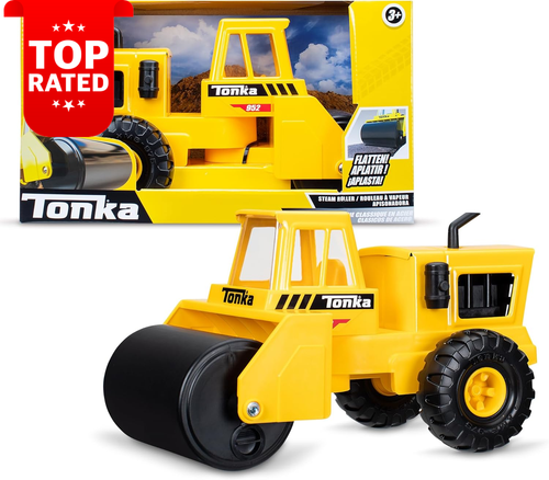 Heavy Duty Tonka Steel Steam Roller Realistic Action Toy for Kids Ages ...