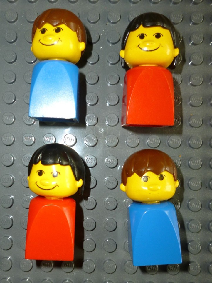 Vintage LEGO Basic PEOPLE Figure Minifigures Finger Puppet Lot of 4 | eBay
