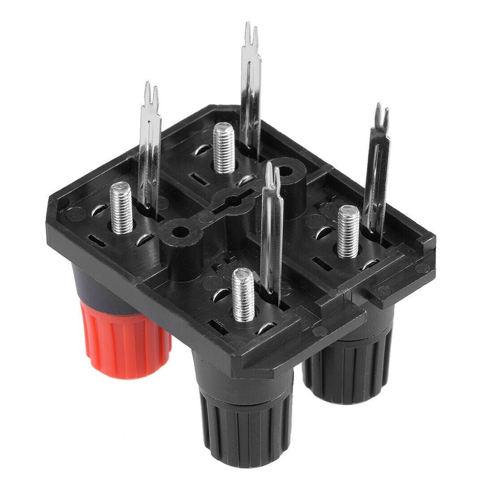 10pcs 4 Way Jack Outlet Spring Push Release Connector Speaker Terminal ...