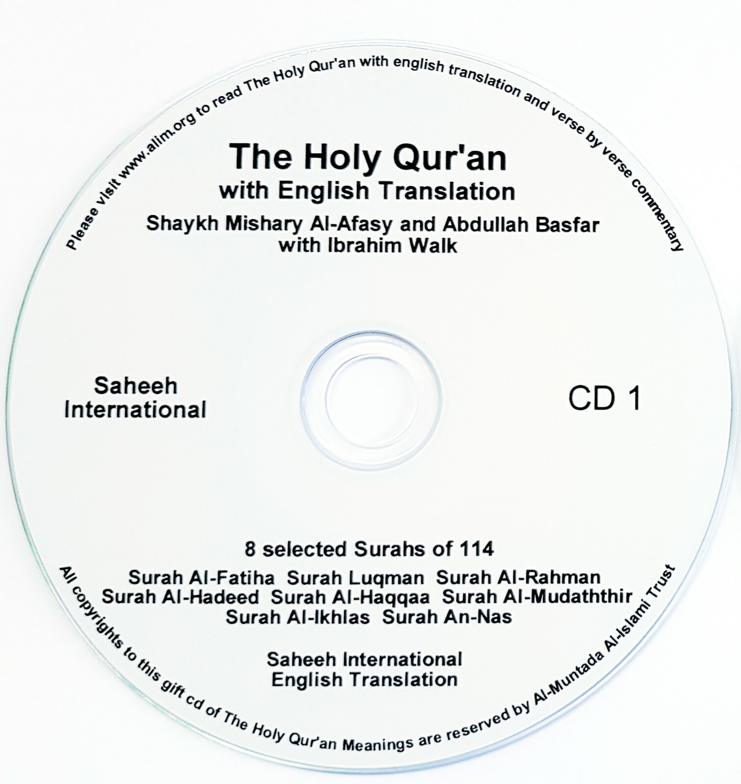 QURAN CDS 2 x Twin CD Packs WITH ENGLISH TRANSLATION HIGH SOUND QUALITY ...