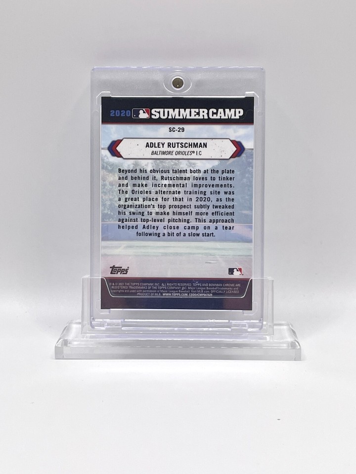 Adley Rutschman 2021 Bowman Chrome RARE ATOMIC #/150 Summer Camp Rookie ...