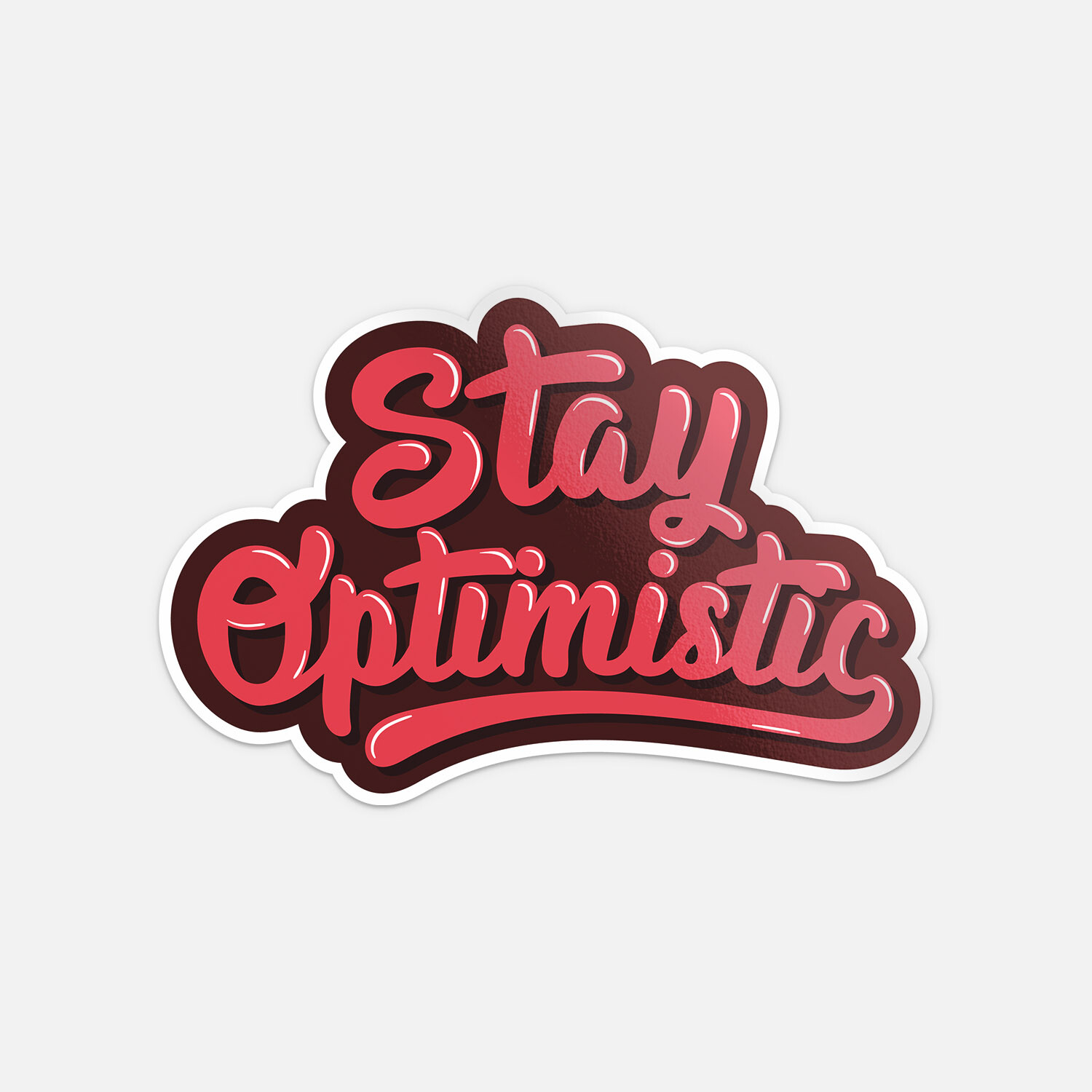 Stay Optimistic Slogan Car Bumper Vinyl Sticker Decal | eBay