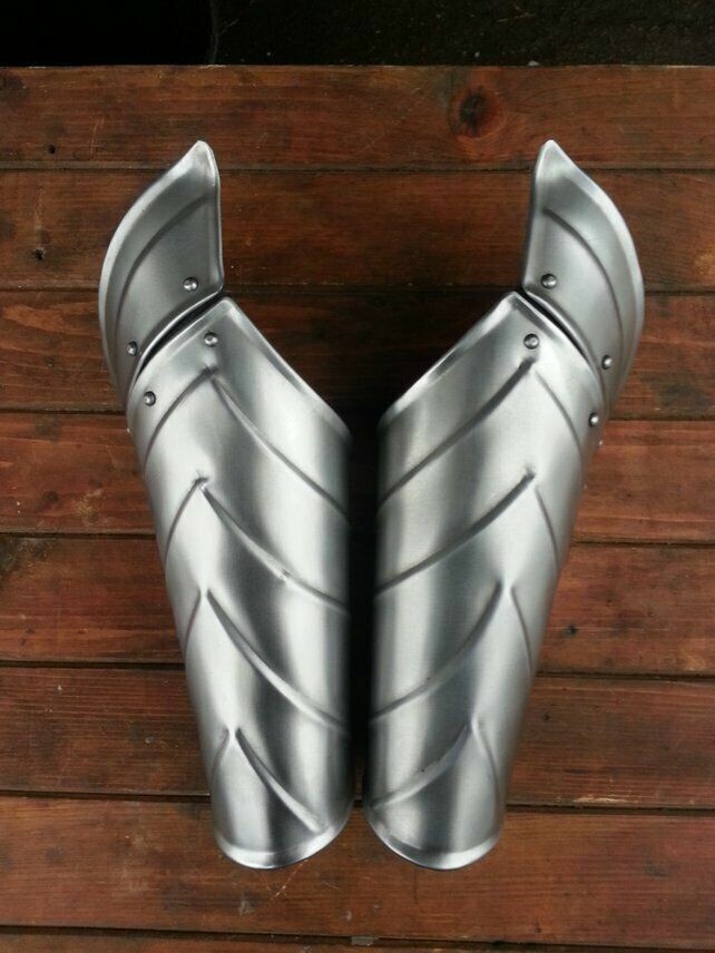 halloween Medieval Steel Braсers Knight Armor Larp Hand Greaves Guard