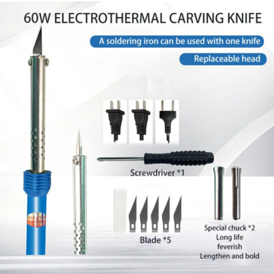 New 9PCS Electric Hot Knife Cutter Tool Kit Include Heat Cutter ...