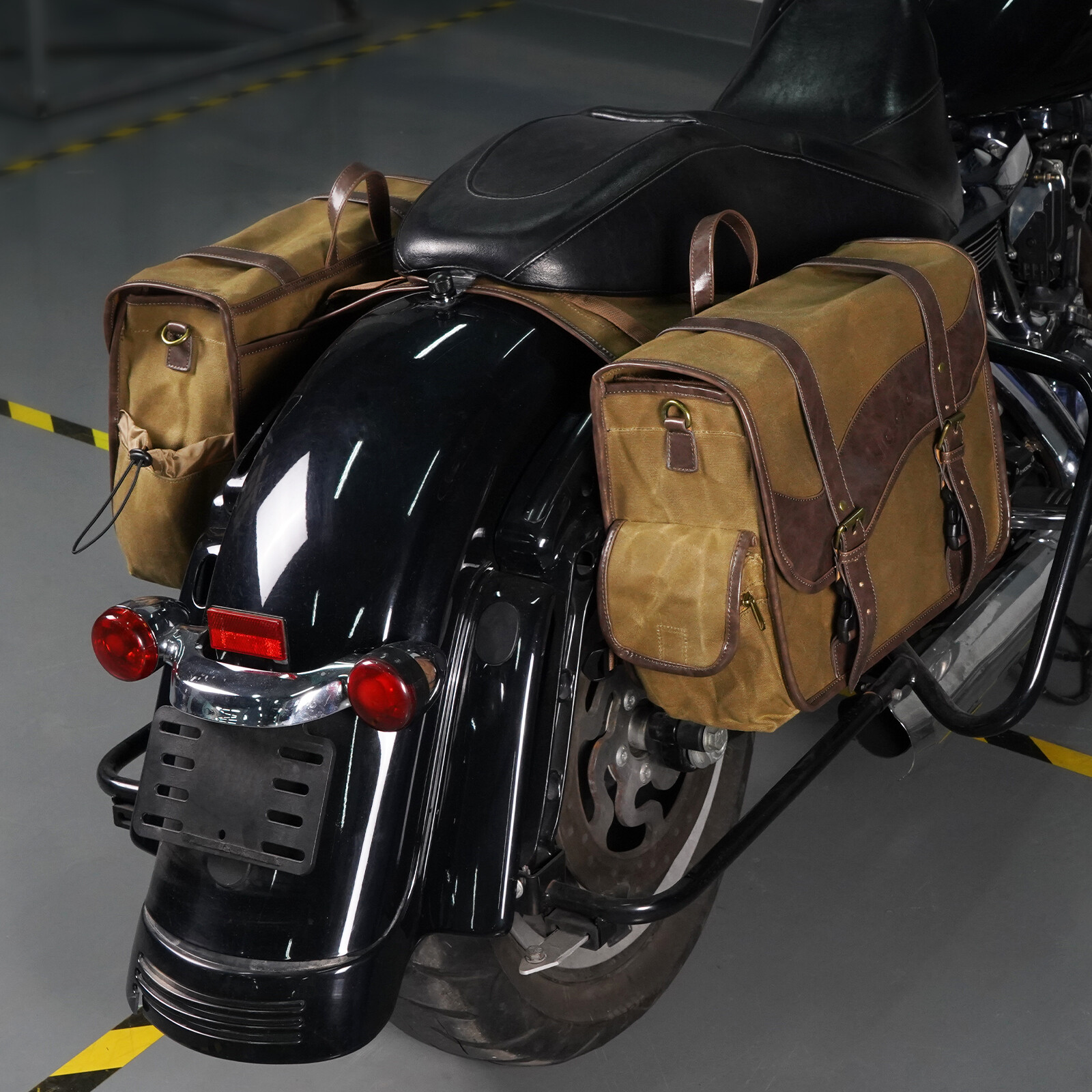 Motorcycle Bike Rear Tail Storage Bag Saddle Bags Grown For Honda ...