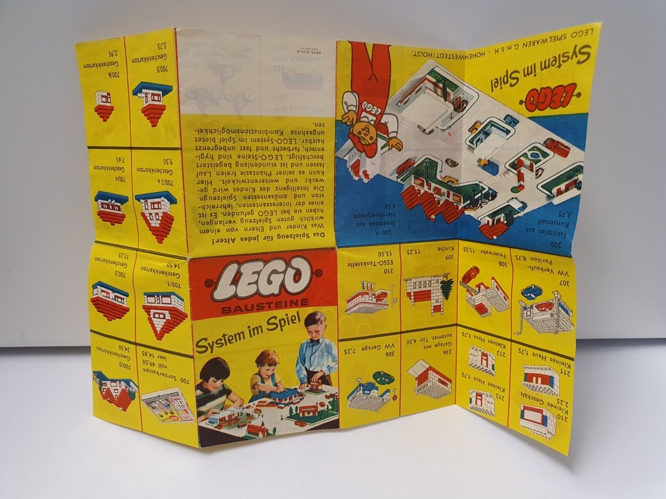 LEGO System leaflet 50's 60's alt vintage 60er 1:87 rare OVP classic ...
