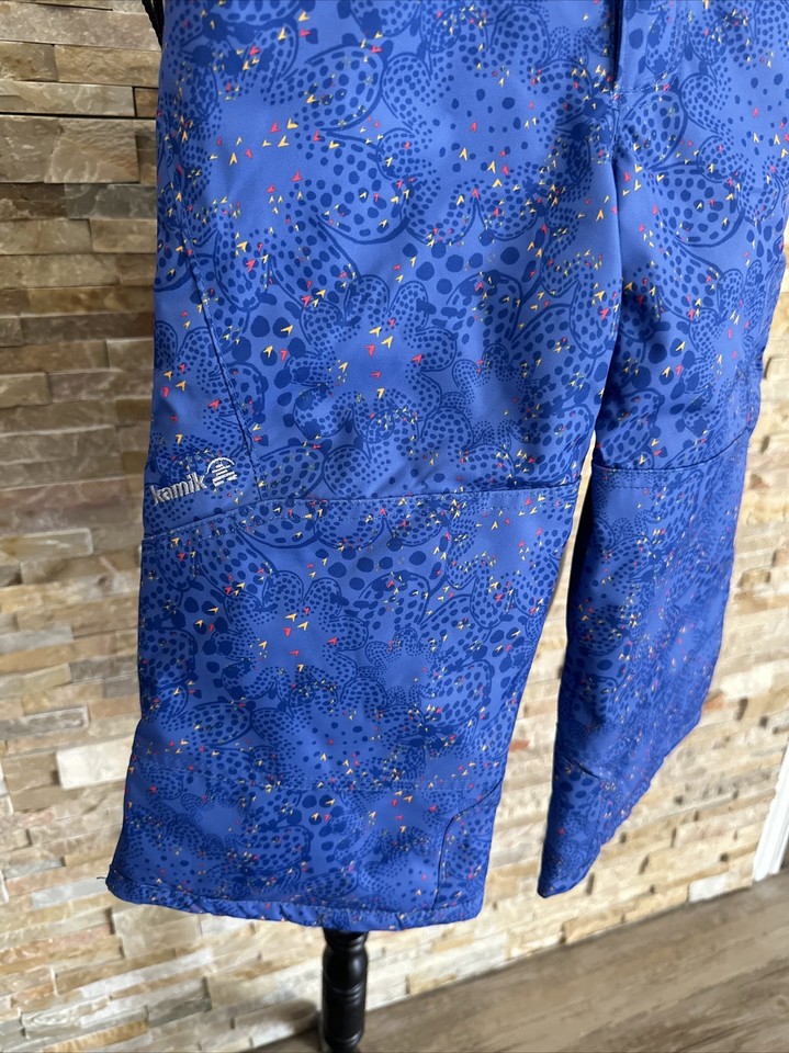 Kamik kids' snow pants with a blue pattern Size 4 | eBay