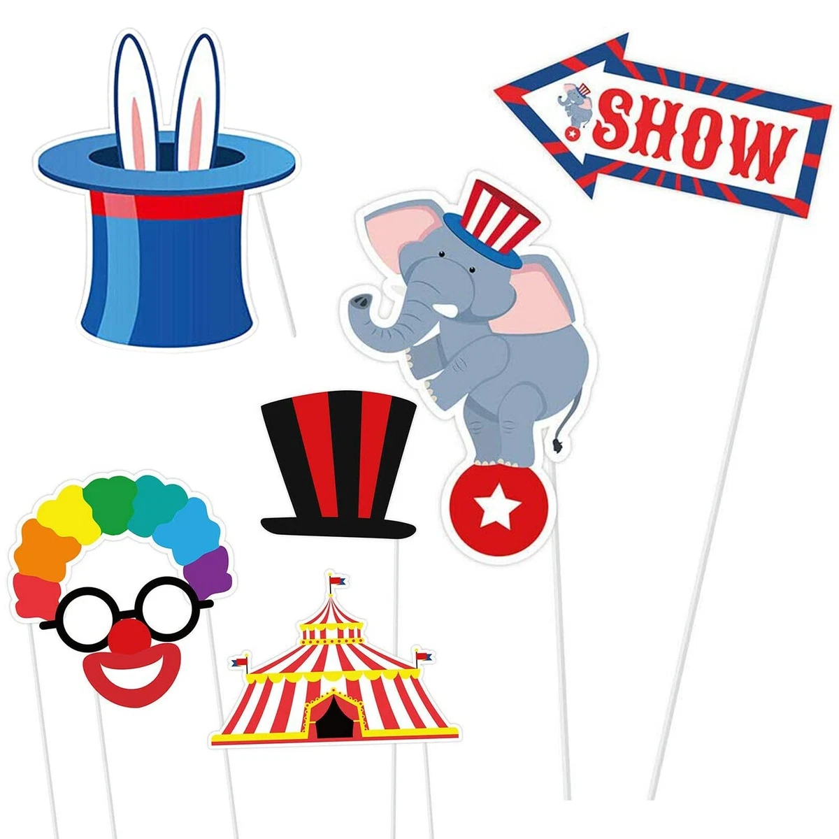 Circus Photo Booth Props Printable
