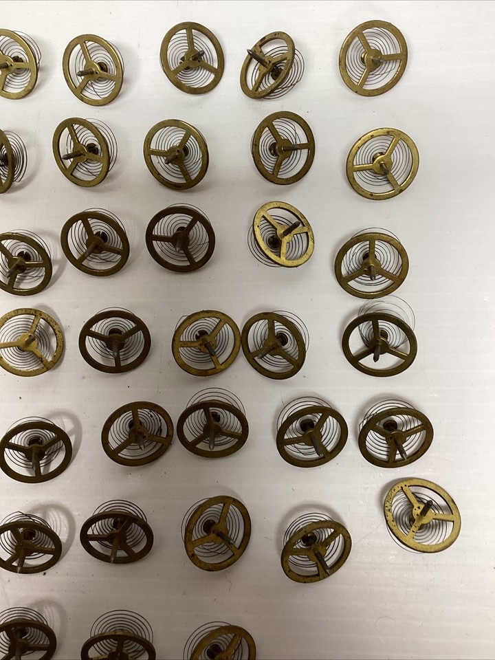 Antique Vintage Lot of 45 Replacement Brass Clock Balance Wheels~1 ...