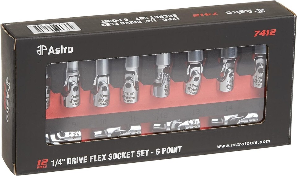 Flex Socket Set Gearwrench Swivel Socket Set Metric 1/4 Inch Drive 6 ...