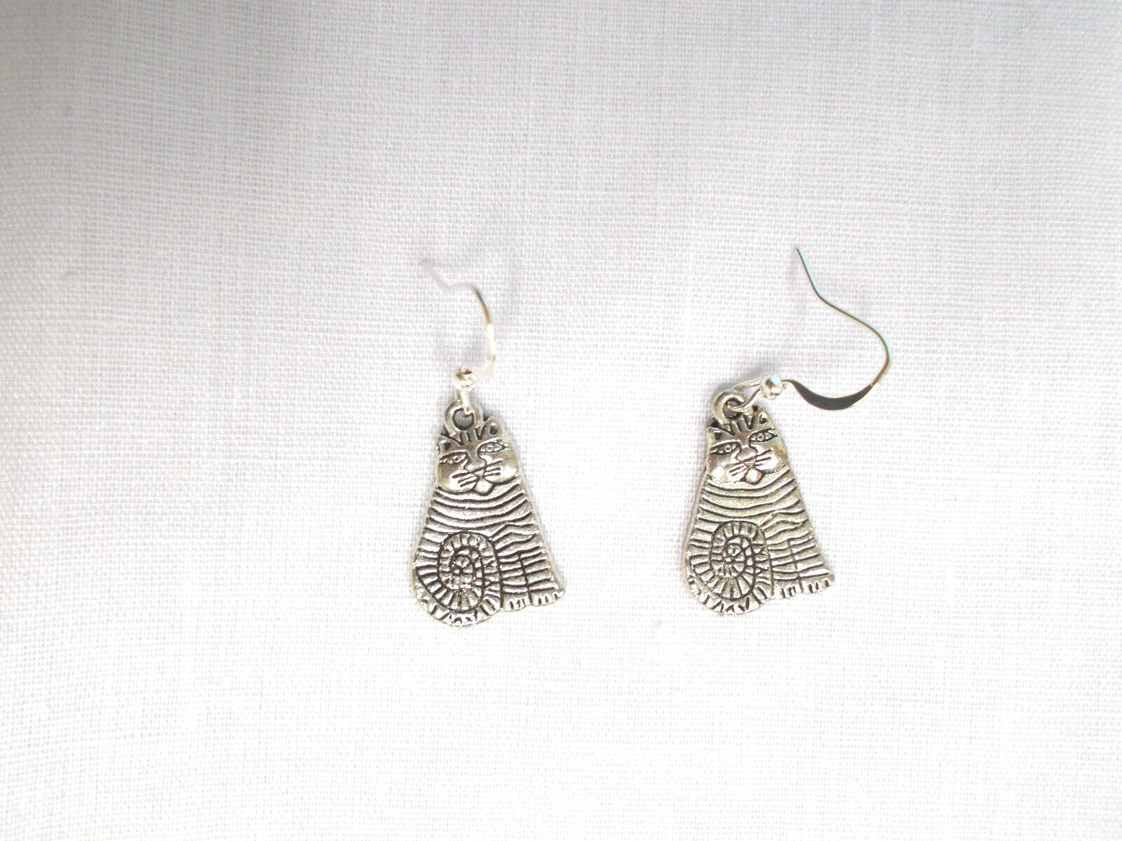 STRIPED TABBY CAT FAT KITTY CATS DOMESTIC ANIMAL CHARMS ALLOY SILVER ...