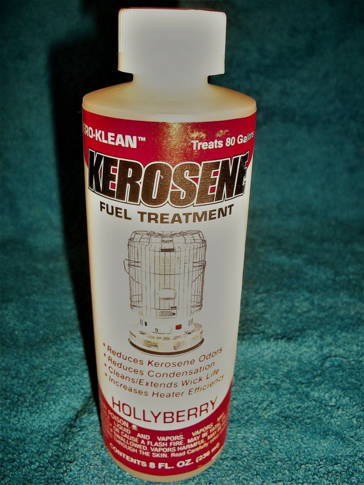 KEROKLEAN 4 BOTTLE HOLLYBERRY SCENT KEROSENE FUEL TREATMENT & WICK ...