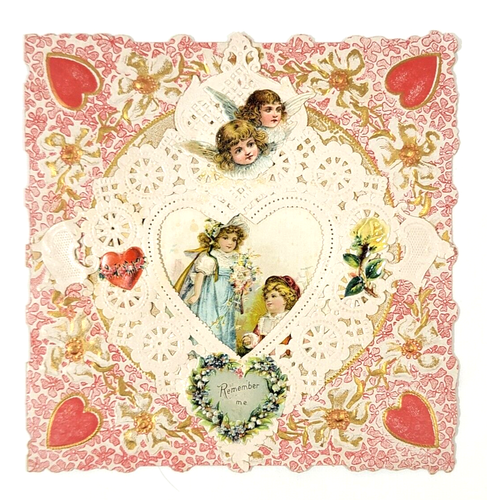 Antique Victorian Die Cut Paper Lace Valentine Card Embossed *11 | eBay