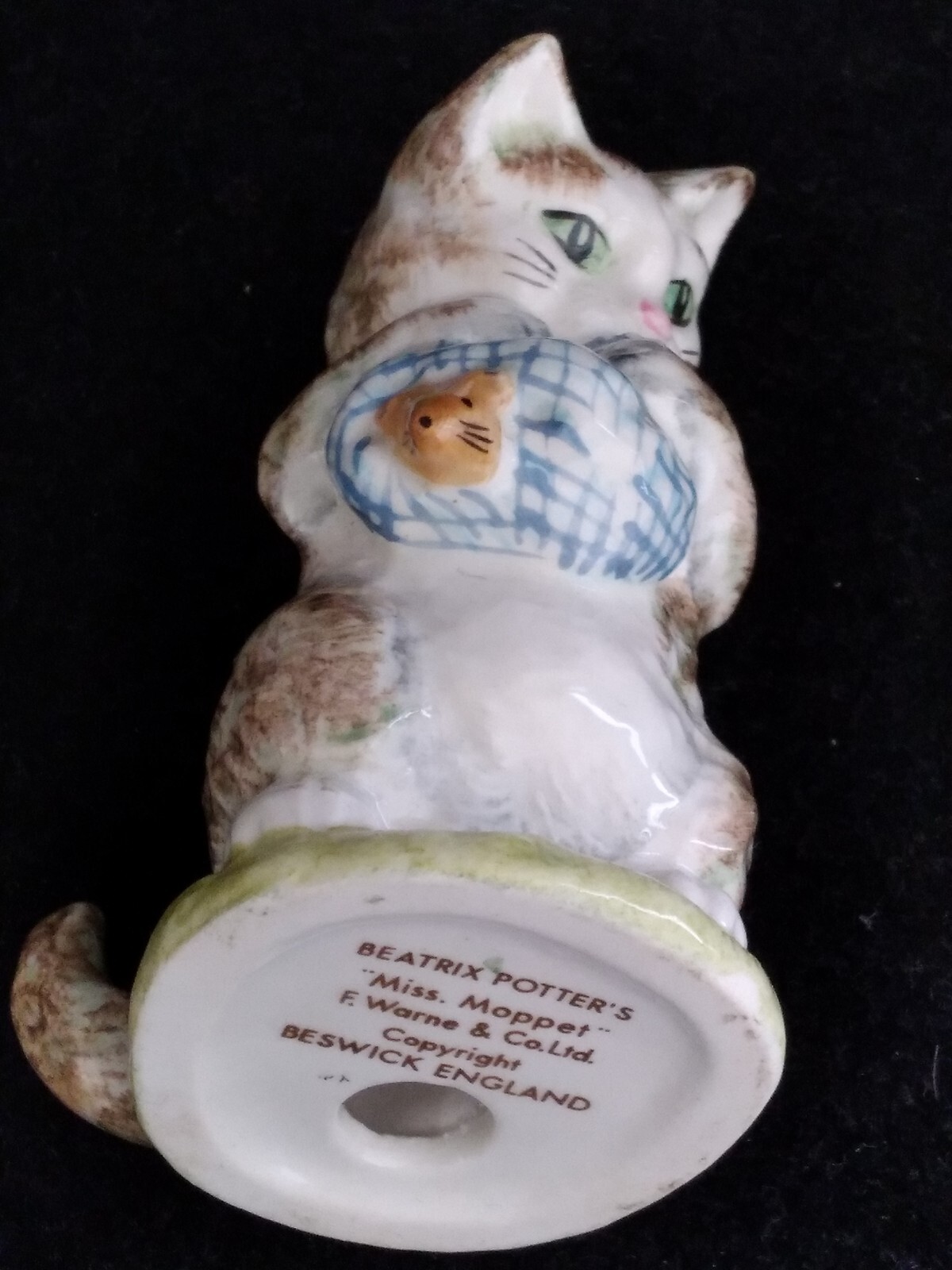 BEATRIX POTTER'S MISS MOPPET Porcelain Cat Kitten Figurine Beswick ...